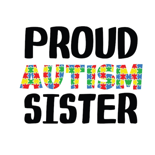 Vibrant Autism Awareness Slogan with Colorful Puzzle Pattern | Jiffy ...