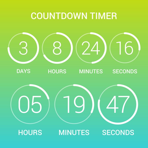 Vibrant Countdown Timer with Gradient Background | Jiffy Designs