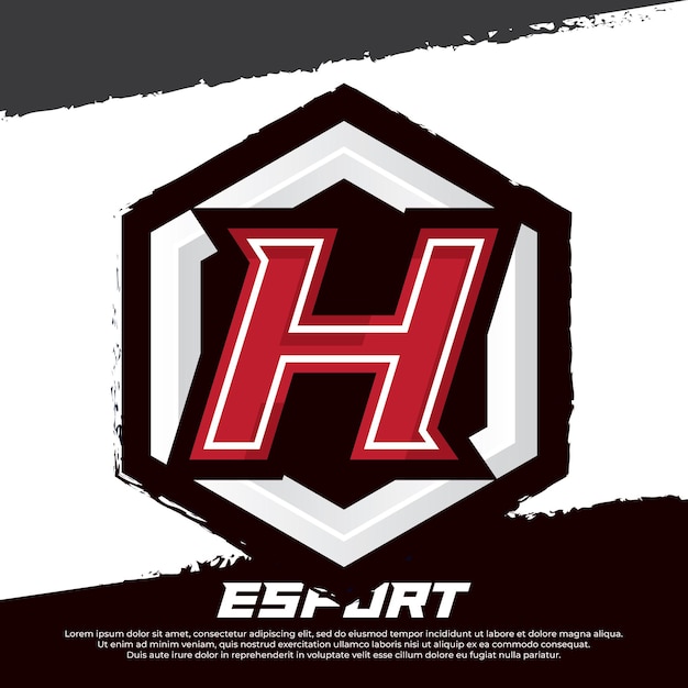 Striking Red and Black Hexagonal Esport Logo Design | Jiffy Designs