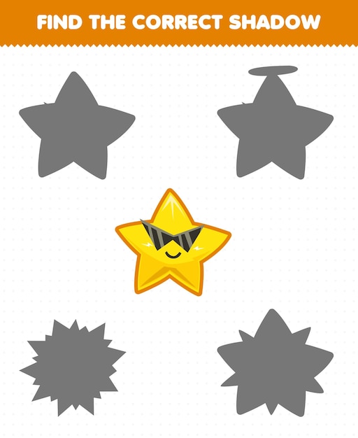 Discover the Matching Star Shadow in this Fun Visual Puzzle | Jiffy Designs