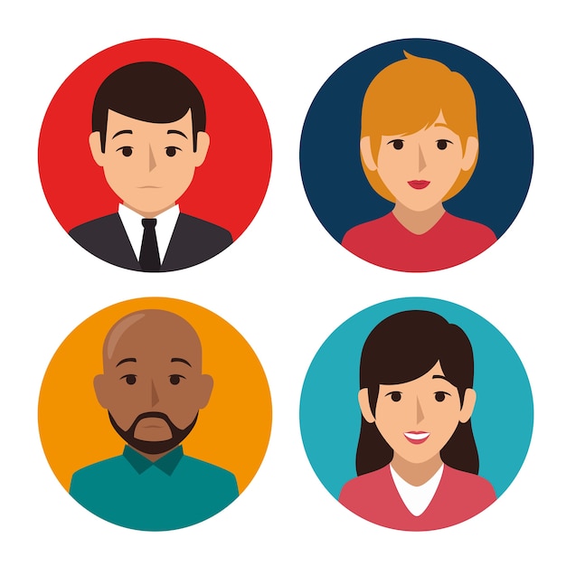 Vibrant Circle Avatar People Illustrations Collection | Jiffy Designs