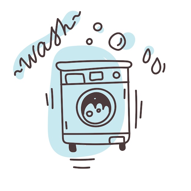 Whimsical Washer with Bubbles and Playful Doodles | Jiffy Designs