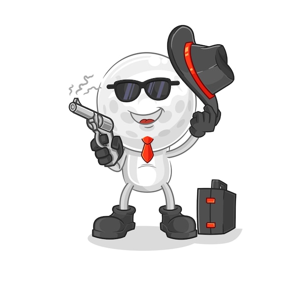Charismatic Cartoon Character Wielding a Revolver | Jiffy Designs