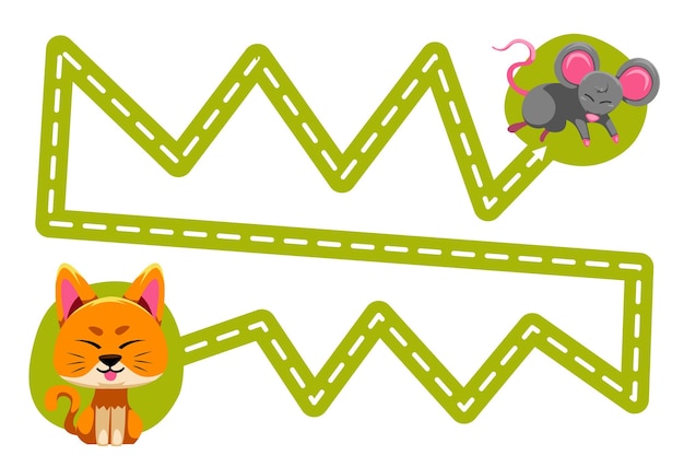 Cheerful Zigzag Path with Playful Animal Friends | Jiffy Designs