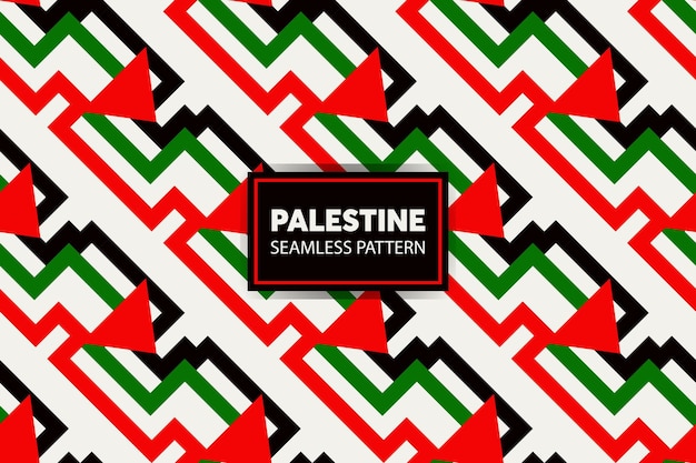 Vibrant Geometric Mosaic: Palestine National Symbols | Jiffy Designs