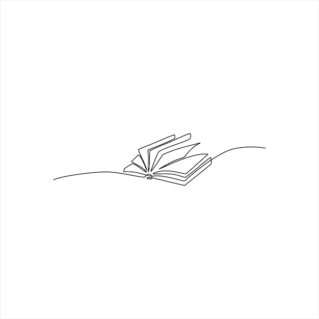 Minimalist Open Book with Radiating Lines | Jiffy Designs