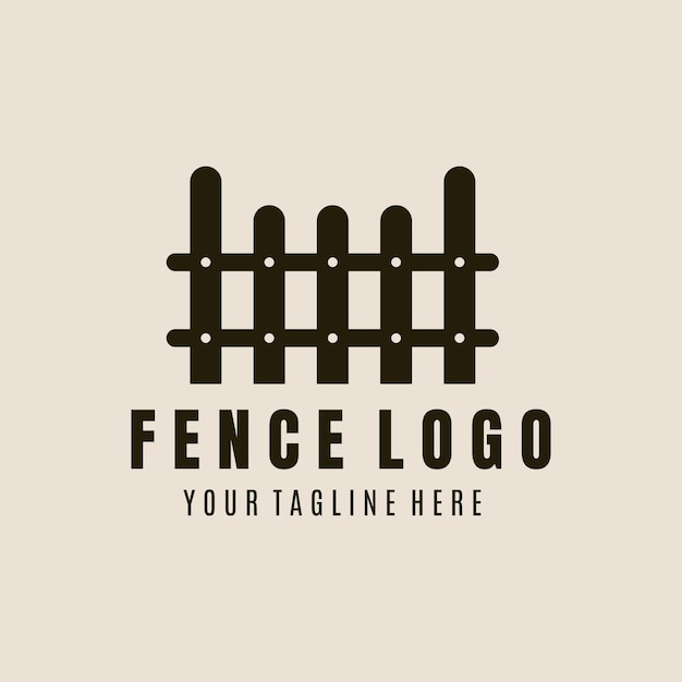 Minimalist Fence Silhouette with Customizable Tagline | Jiffy Designs