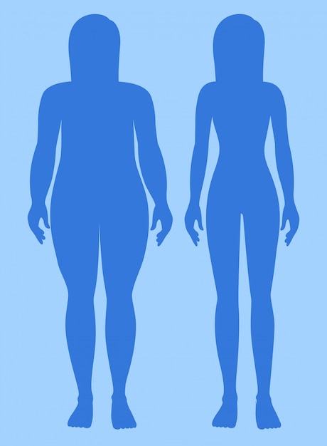 Minimalist Blue Silhouettes of Human Body Outlines | Jiffy Designs