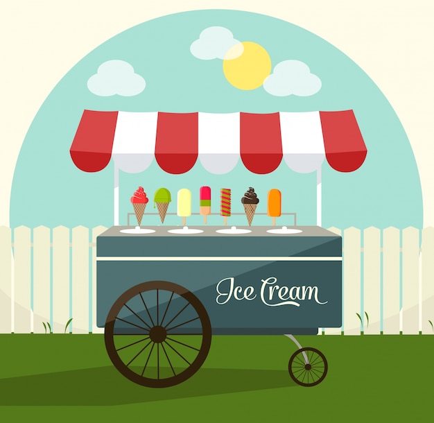 Vibrant Ice Cream Cart Brings Sweet Treats to the Outdoors | Jiffy Designs