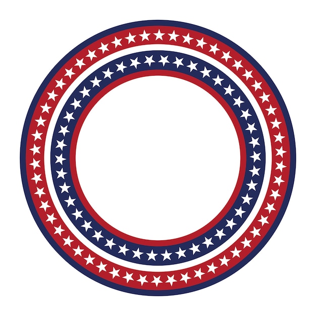 Patriotic star-spangled circular border design | Jiffy Designs