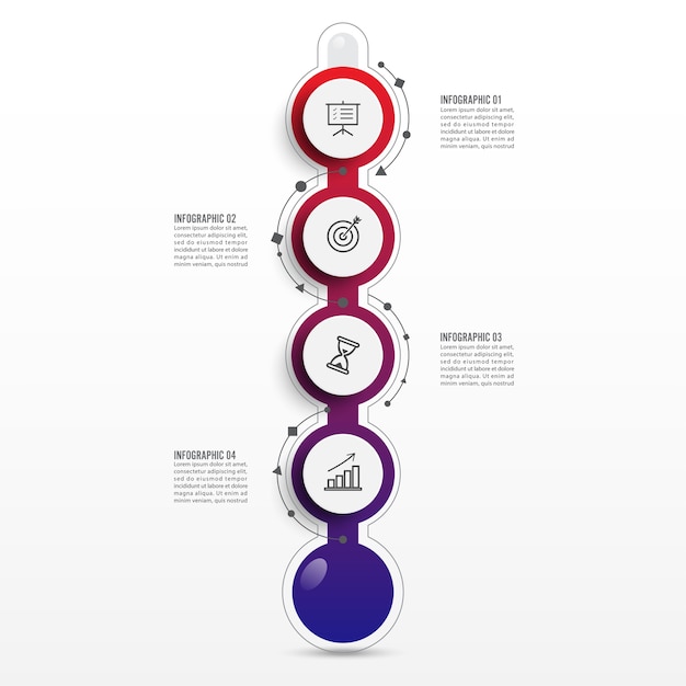 Circular Infographic Design with Icons and Text Placeholders | Jiffy ...