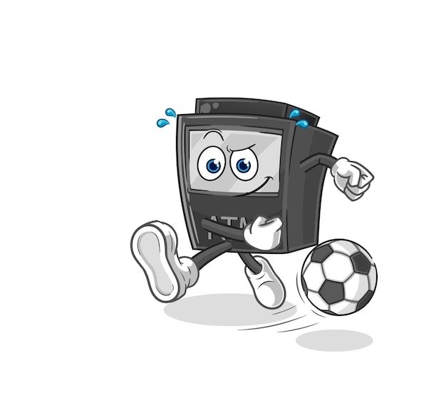 Playful Printer Mascot Kicking Soccer Ball | Jiffy Designs