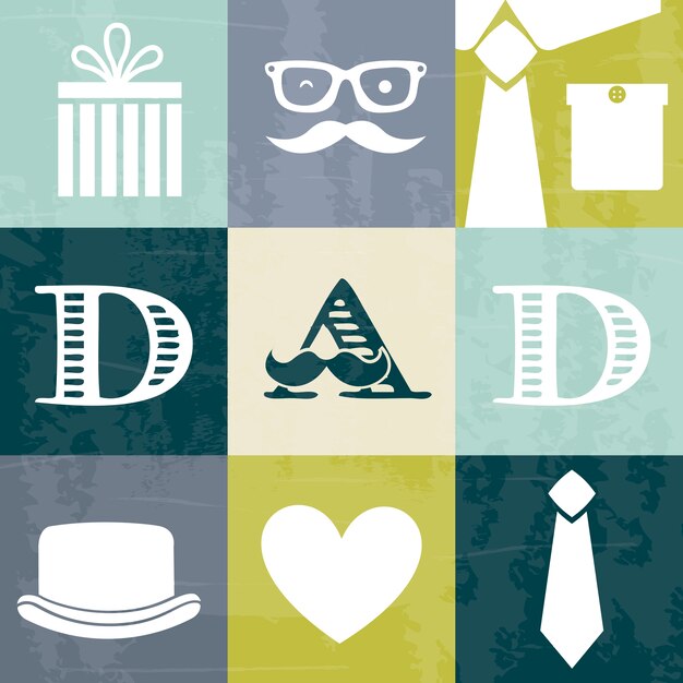 Eclectic Dad-Themed Icon Collection with Diverse Symbols | Jiffy Designs