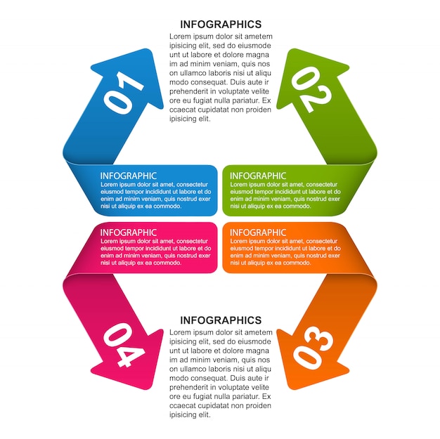 Vibrant Infographic Arrows Illustrating Data Visualization Concepts ...