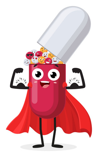 Capsule Super Hero Cartoon Character, Isolated On White Background ...