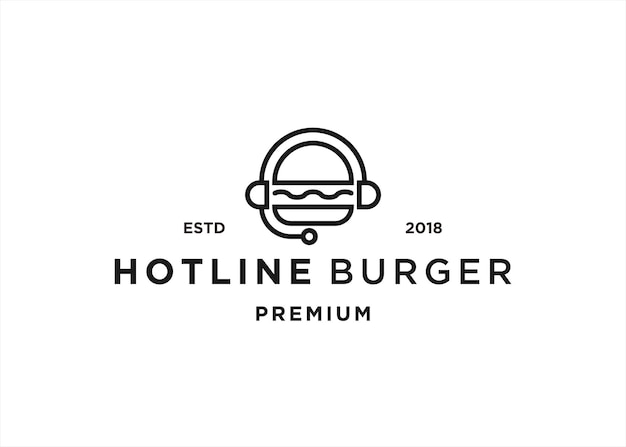 Stylish Emblem for Premium Hotline Burger Establishment | Jiffy Designs