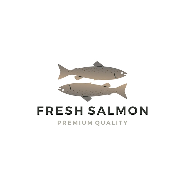 Realistic Salmon Fish Illustration with Premium Quality Text | Jiffy ...