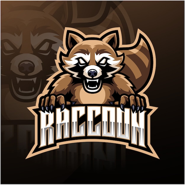 Fierce Raccoon Mascot Logo with Fierce Expression | Jiffy Designs