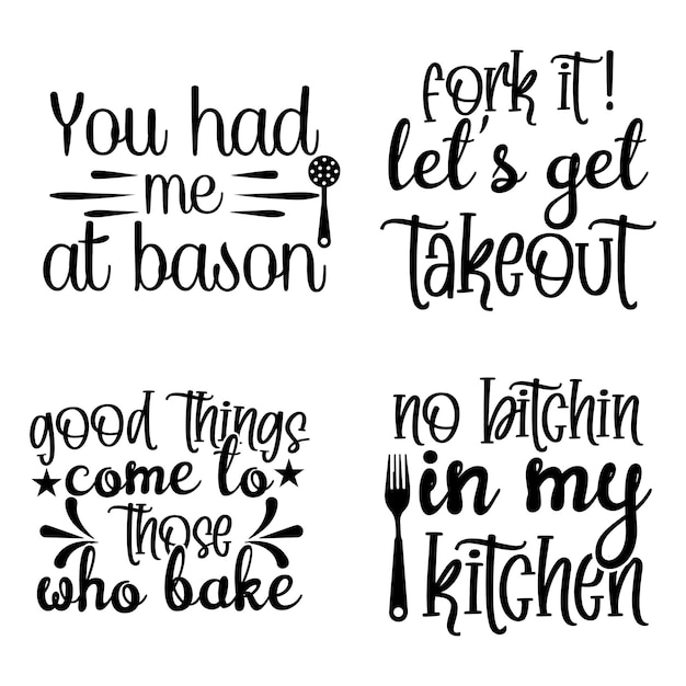 Delightful Culinary Phrases Showcasing Playful Kitchen Sentiments ...