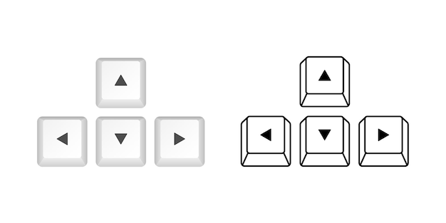 Collection of Minimalist Triangle Keyboard Buttons | Jiffy Designs