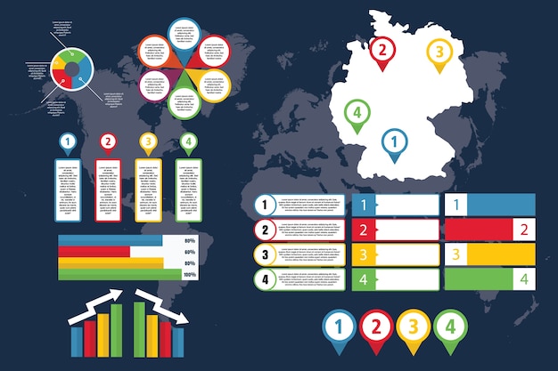 Vibrant Infographic Depicting Global Connectivity and Data ...