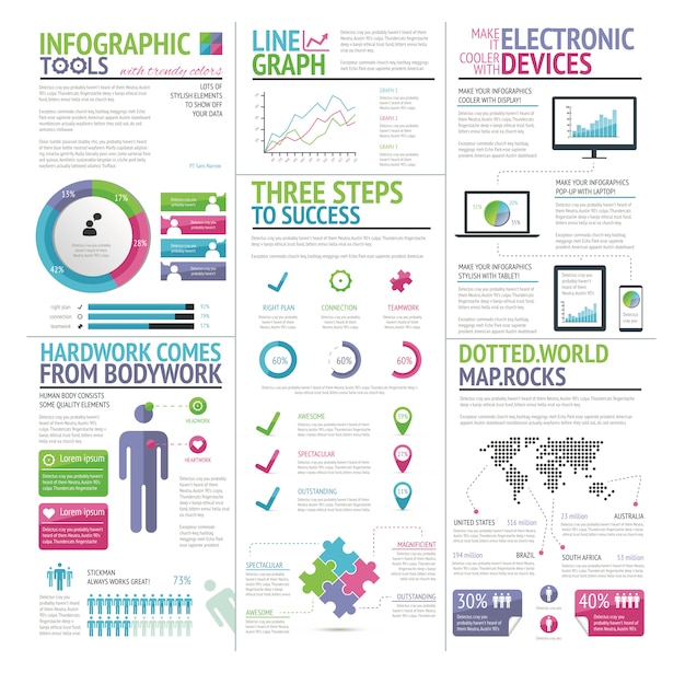 Comprehensive Infographic Showcasing Diverse Digital Tools and Insights ...