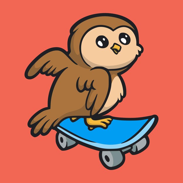 Adorable Sloth Riding a Skateboard on a Vibrant Background | Jiffy Designs