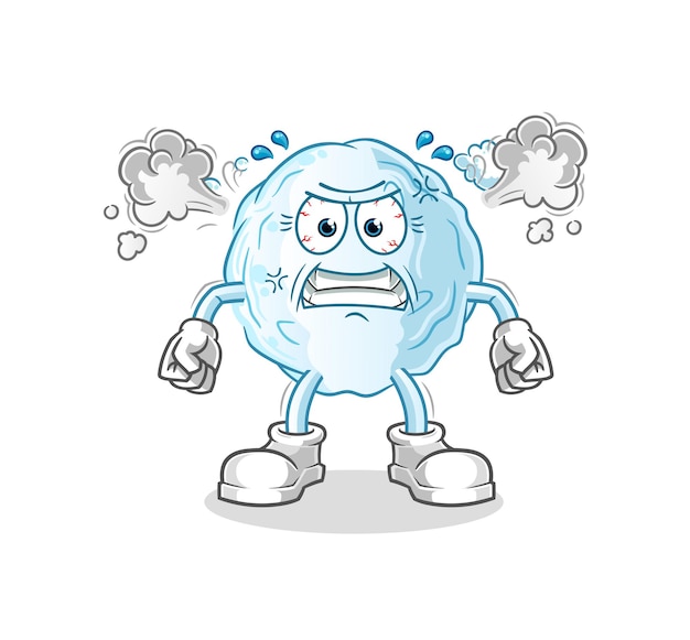 Angry Cartoon Virus Spewing Smoke and Bubbles | Jiffy Designs