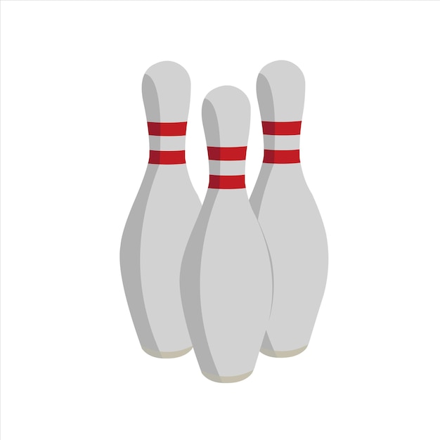 Classic Bowling Pins with Vibrant Red Stripes | Jiffy Designs