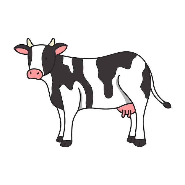 Charming Cow with Distinctive Black and White Markings | Jiffy Designs