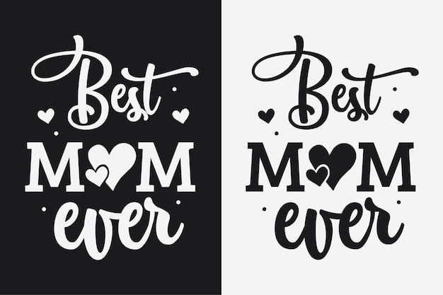 Elegant Cursive Text Celebrating the Best Mom Ever | Jiffy Designs