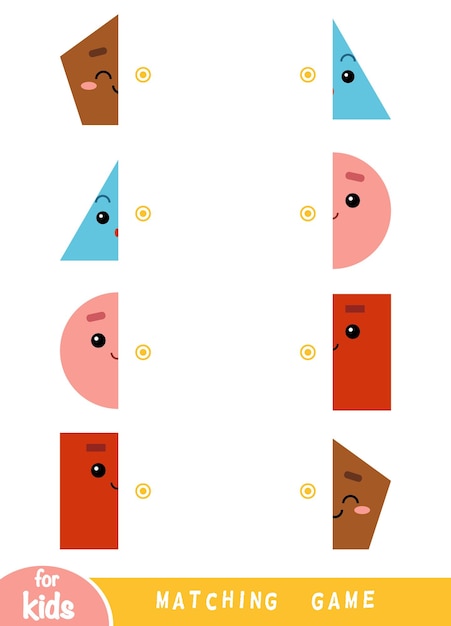 Colorful Geometric Shapes Matching Game for Kids | Jiffy Designs