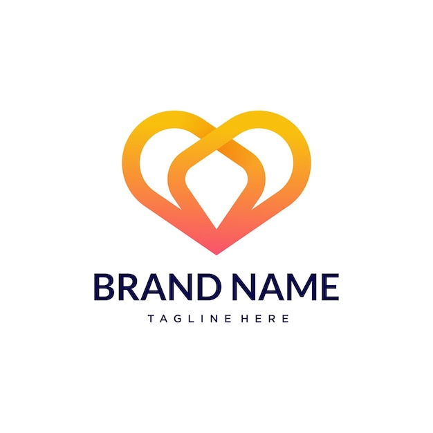Vibrant Interlocked Heart-Shaped Logo with Gradient Coloring | Jiffy ...