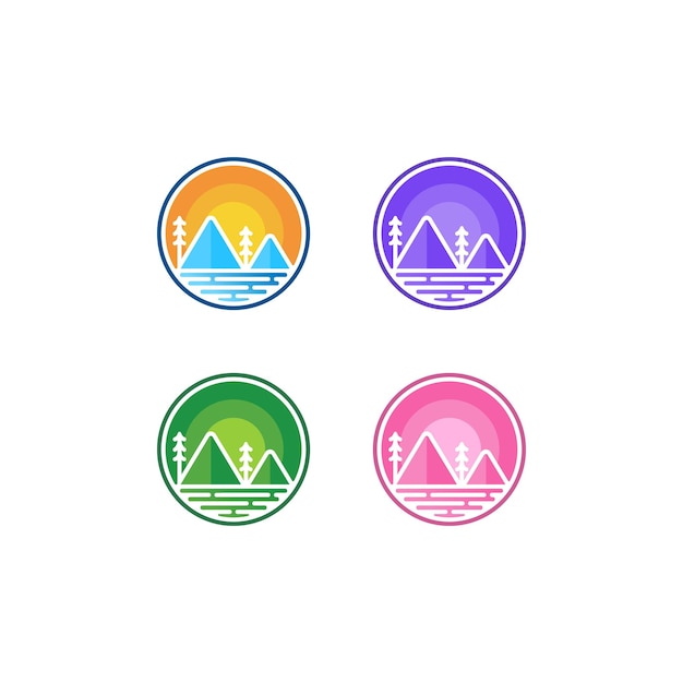 Vibrant Mountain Landscape Icons for Diverse Applications | Jiffy Designs