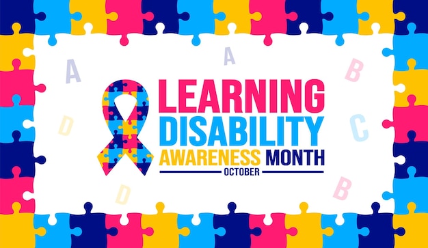 Vibrant Puzzle Pieces Frame Learning Disability Awareness Month | Jiffy ...