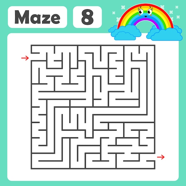 Colorful Rainbow Maze Challenge for Kids | Jiffy Designs