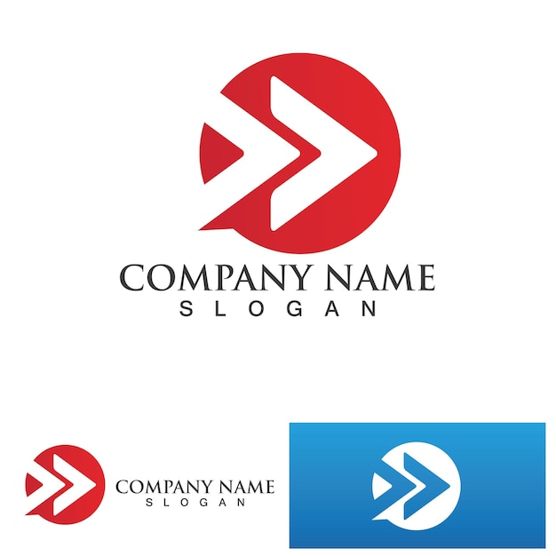 Striking Red and White Arrow Logo Design | Jiffy Designs