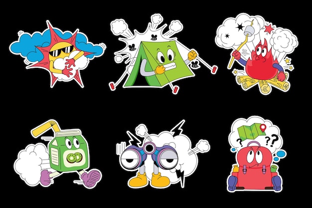Vibrant Cartoon Characters Engaged in Playful Antics | Jiffy Designs
