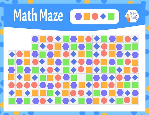 Vibrant Geometric Shapes Maze for Math Learning | Jiffy Designs