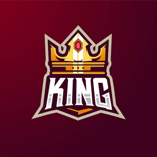 Regal Crown Emblem with the Word 'King' | Jiffy Designs