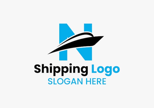 Sleek and Modern Shipping Logo with Stylized Letter N | Jiffy Designs
