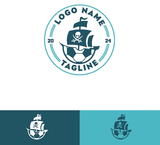 Timeless Pirate Ship Logo with Captivating Tagline | Jiffy Designs