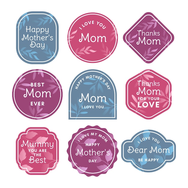 Vibrant Mother's Day Badge Collection with Heartfelt Sentiments | Jiffy ...