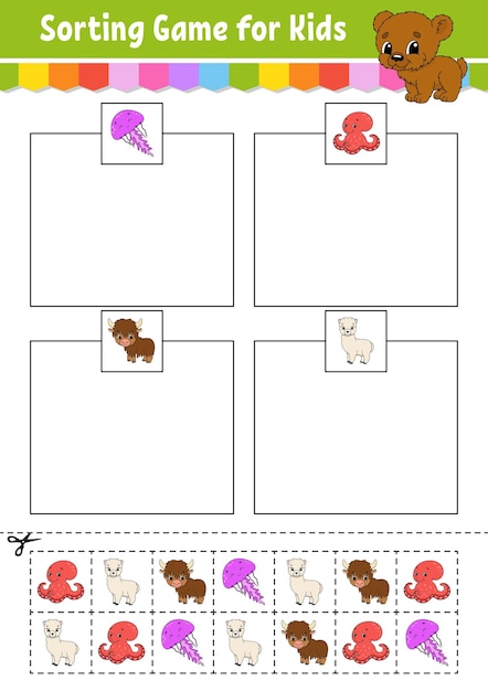 Adorable Animals and Vibrant Shapes Sorting Game for Kids | Jiffy Designs