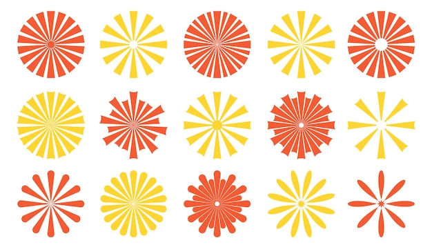 Vibrant Sunburst Patterns: A Radiant Display of Warm Hues | Jiffy Designs