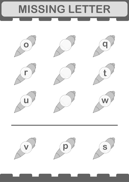 Engaging Missing Letter Game with Rocket Illustrations | Jiffy Designs