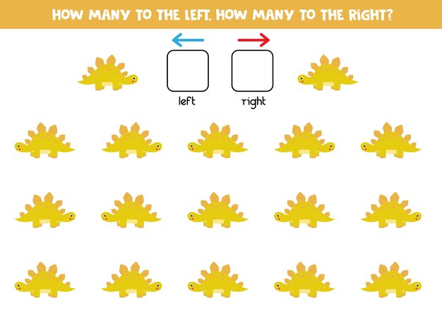 Counting Dinosaur Figures: Left and Right Directions | Jiffy Designs
