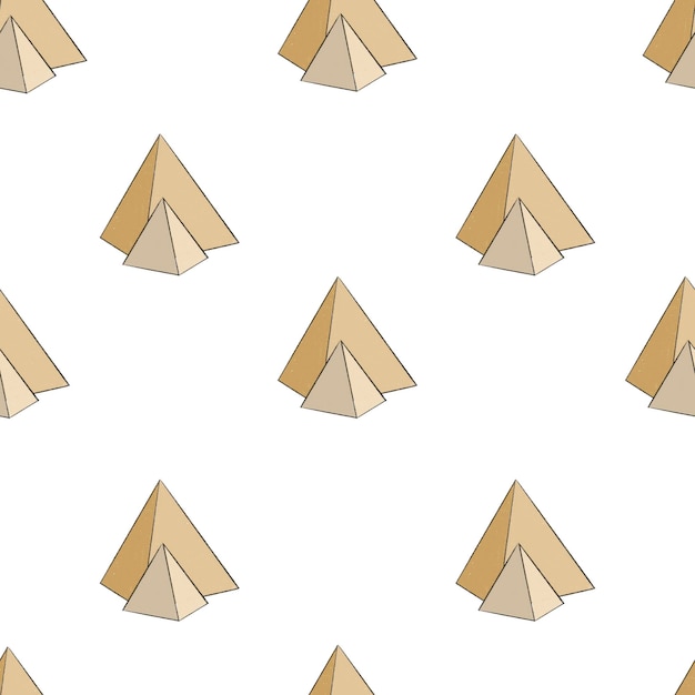 Stylized Geometric Pyramid Shapes in Neutral Tones | Jiffy Designs