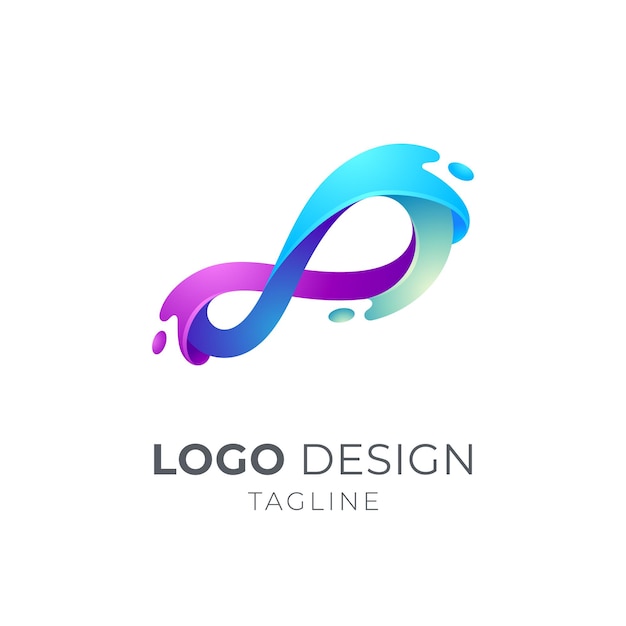 Vibrant Infinity Logo Design with Flowing Curves | Jiffy Designs