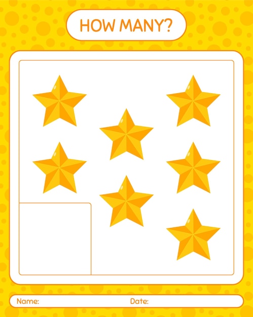 Vibrant Yellow Stars Counting Activity | Jiffy Designs